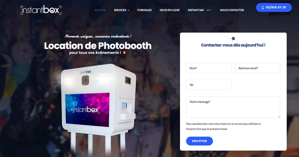 Location Photobooth - Borne photo en Belgique! | InstantBox